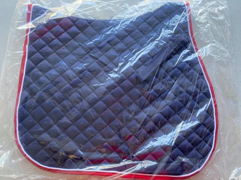 Roma Grand Prix High Wither All Purpose Saddle Pad-NAVY/RED/WHITE-Pony
